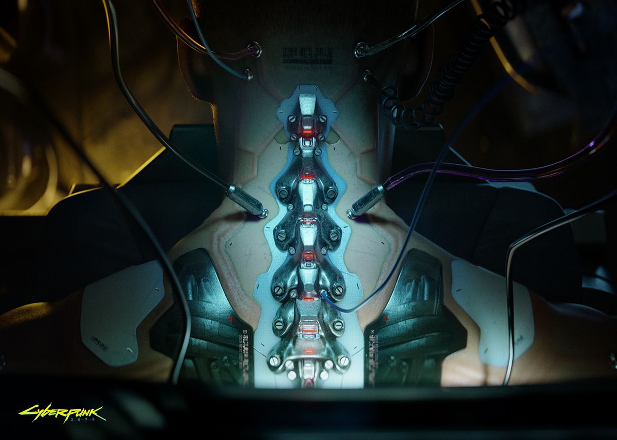 'Cyber Spine' Poster, picture, metal print, paint by Cyberpunk 2077 ...