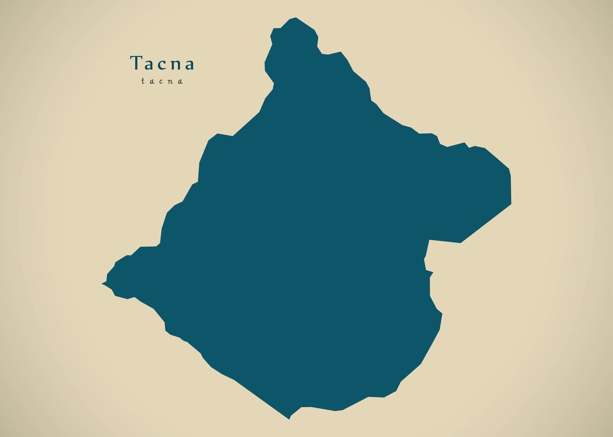 'Tacna Peru region map' Poster, picture, metal print, paint by Ingo ...