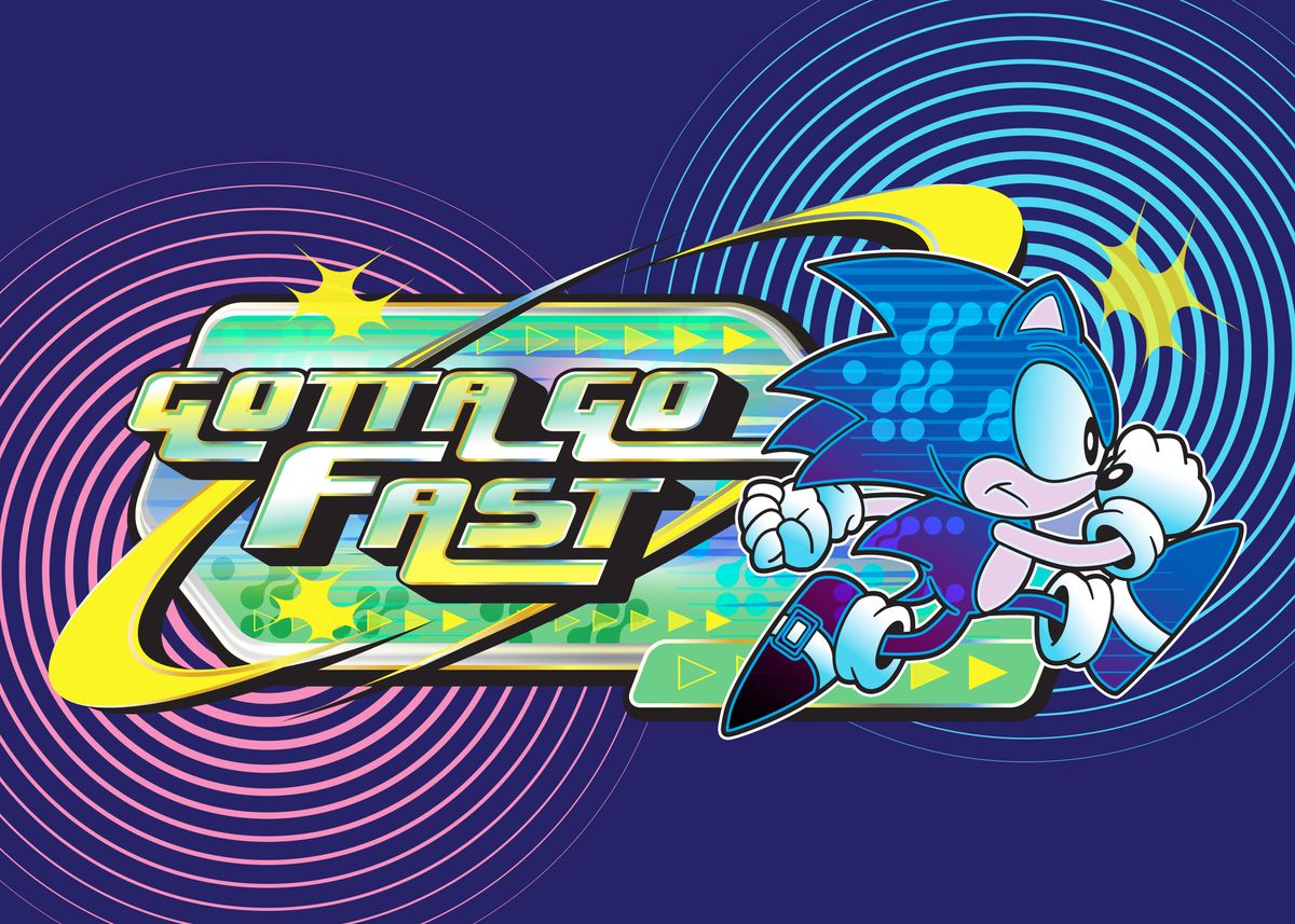 'Gotta Go Fast' Poster, picture, metal print, paint by Sonic the ...