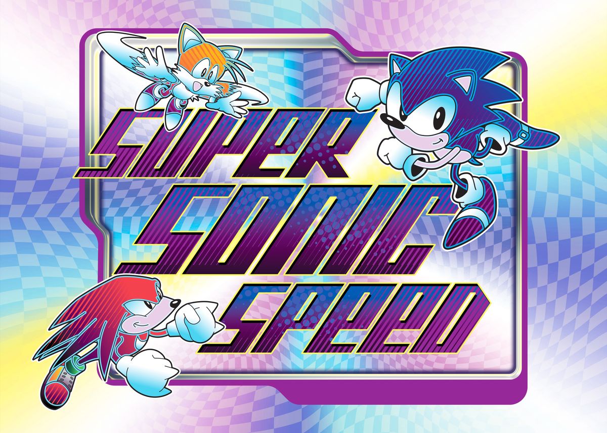 'Super Sonic Speed' Poster, picture, metal print, paint by Sonic the ...