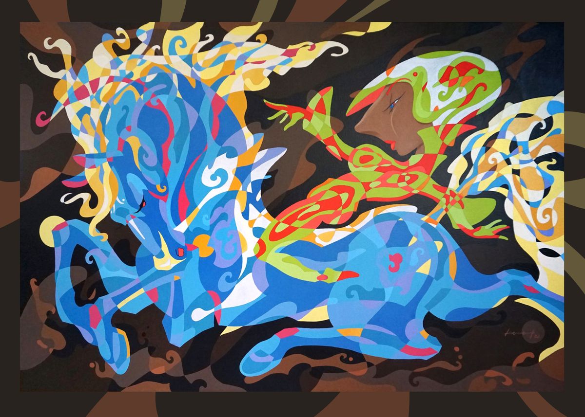 'telepathy control' Poster, picture, metal print, paint by Jatuchoti ...