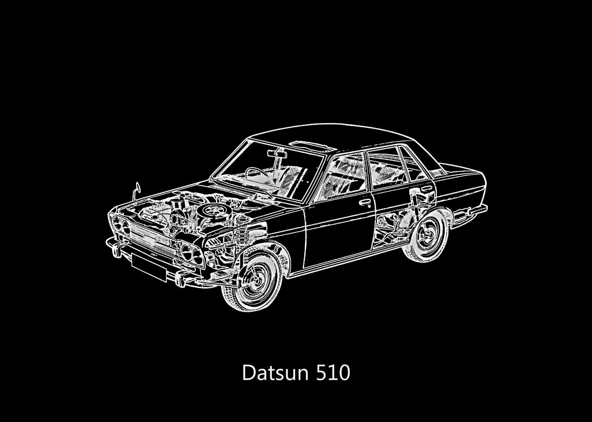'datsun 510 ' Poster by Fast Elevator | Displate