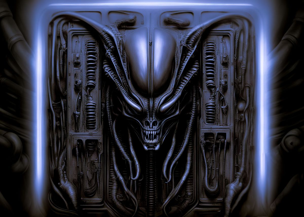 'An alienhuman hybrid' Poster, picture, metal print, paint by Malecky ...