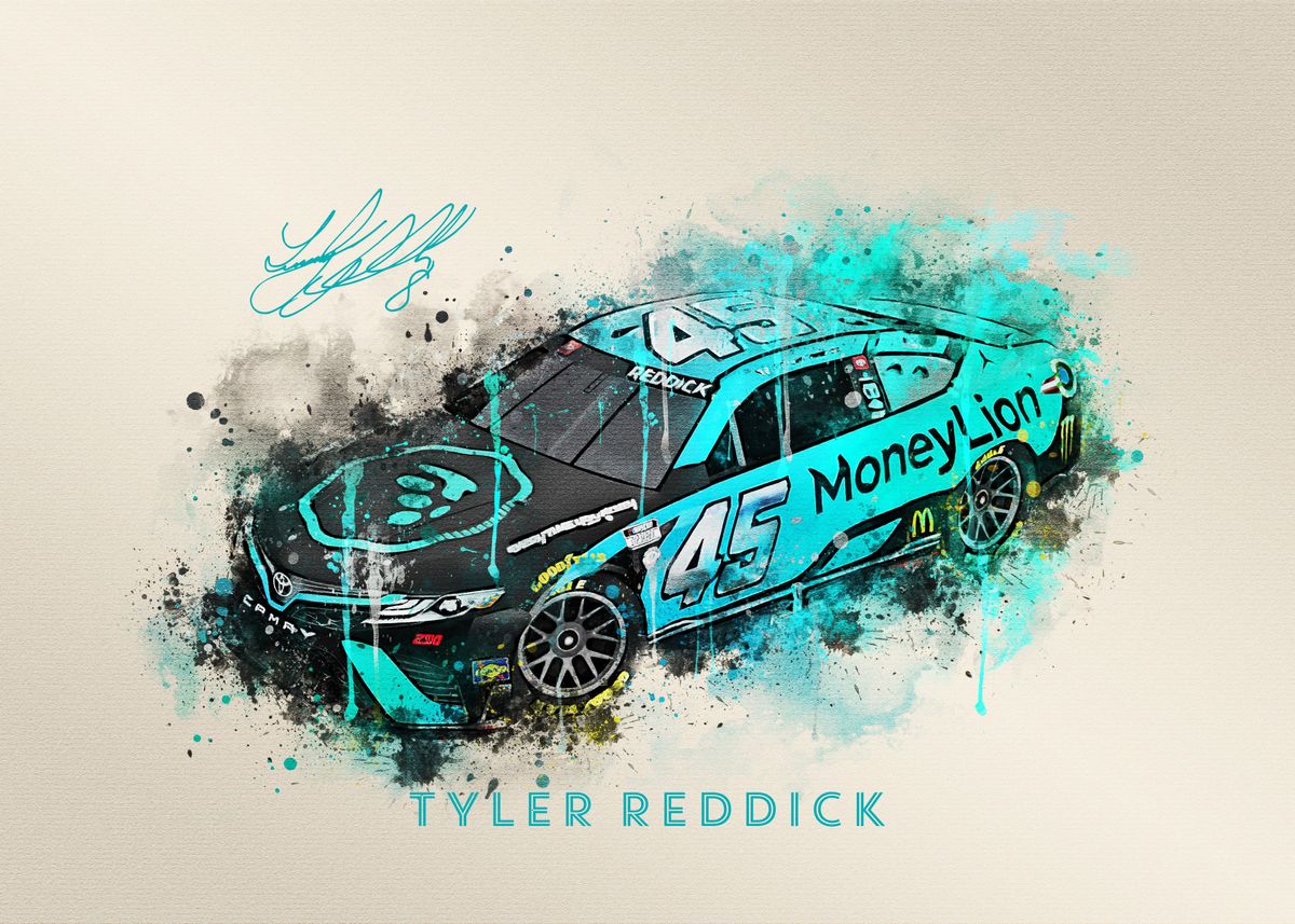 'Tyler Reddick' Poster, picture, metal print, paint by ru ke | Displate