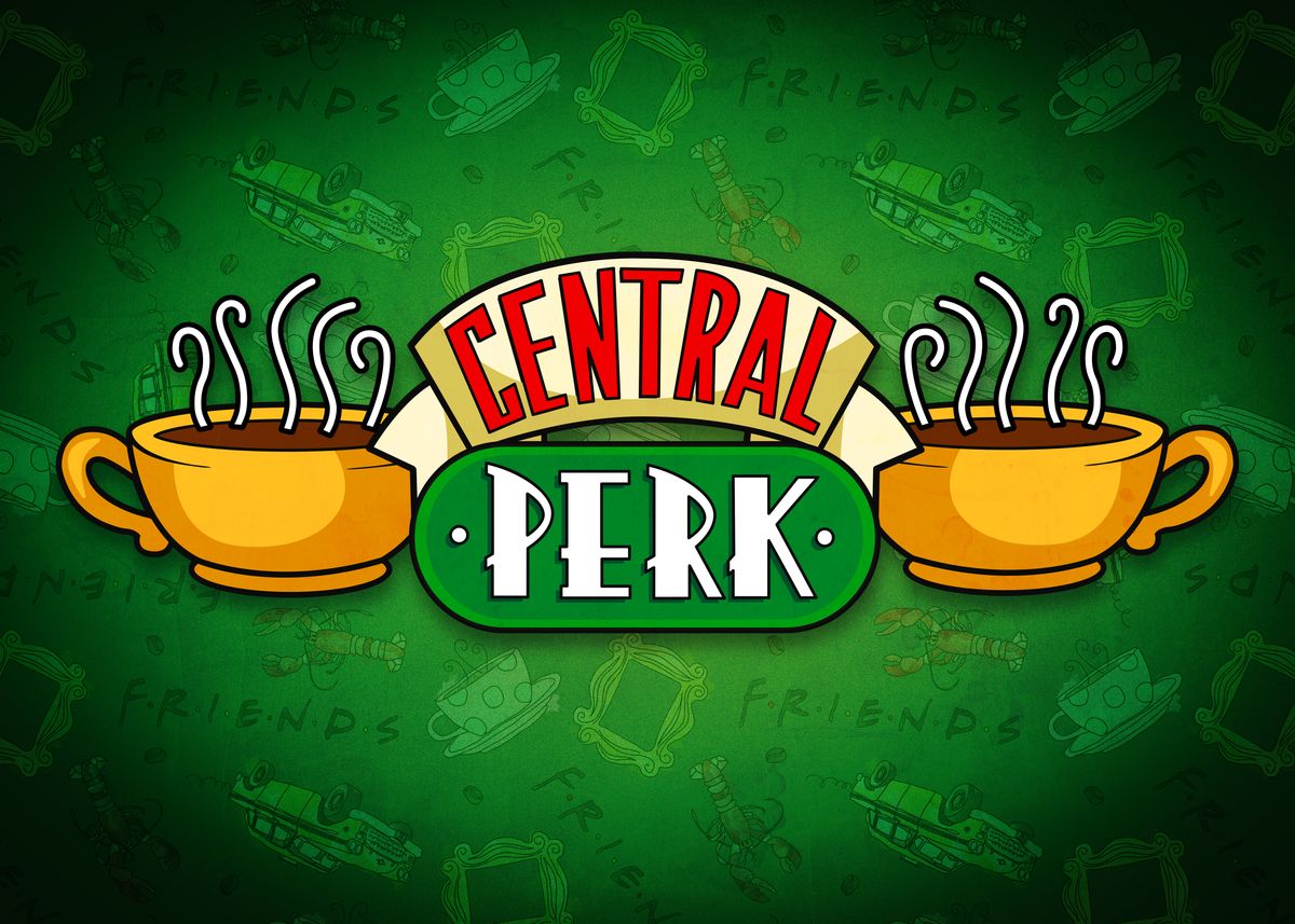 'Central Perk Logo' Poster, picture, metal print, paint by Friends ...