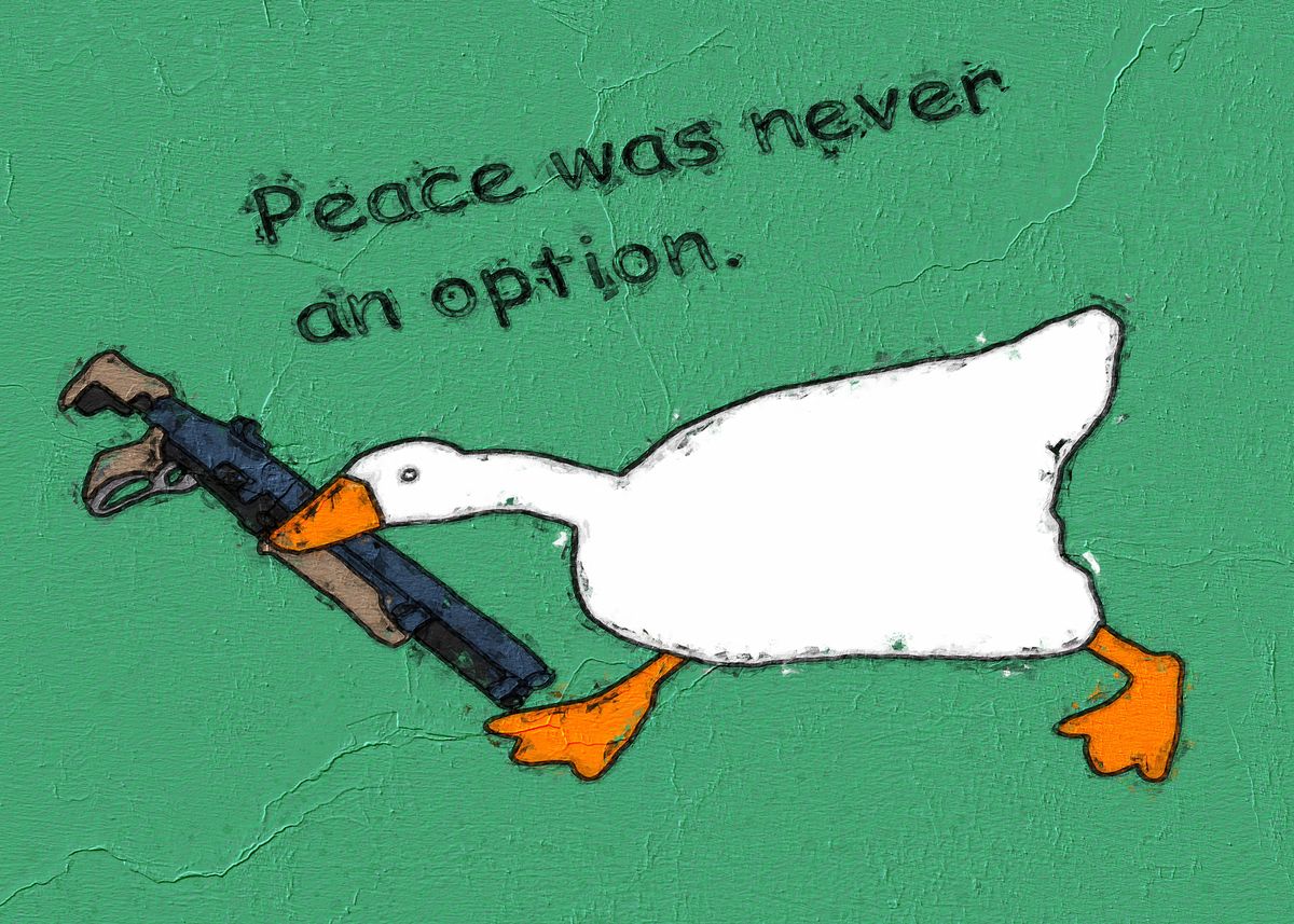 'Goose Meme' Poster, picture, metal print, paint by Meme Daily | Displate