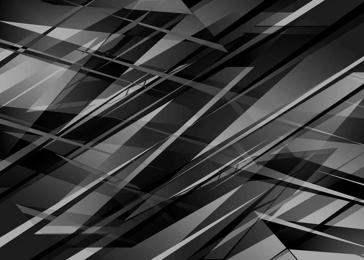 'Black Abstract' Poster, picture, metal print, paint by Dennis Tanda ...