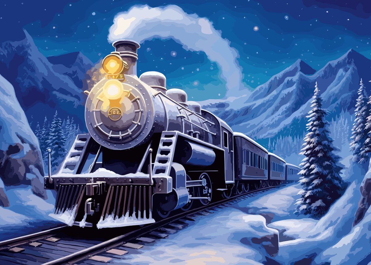 'Steam Locomotive' Poster, picture, metal print, paint by Esther Knapp ...