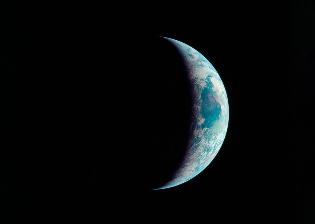 'Crescent Earth' Poster, picture, metal print, paint by tony4urban ...