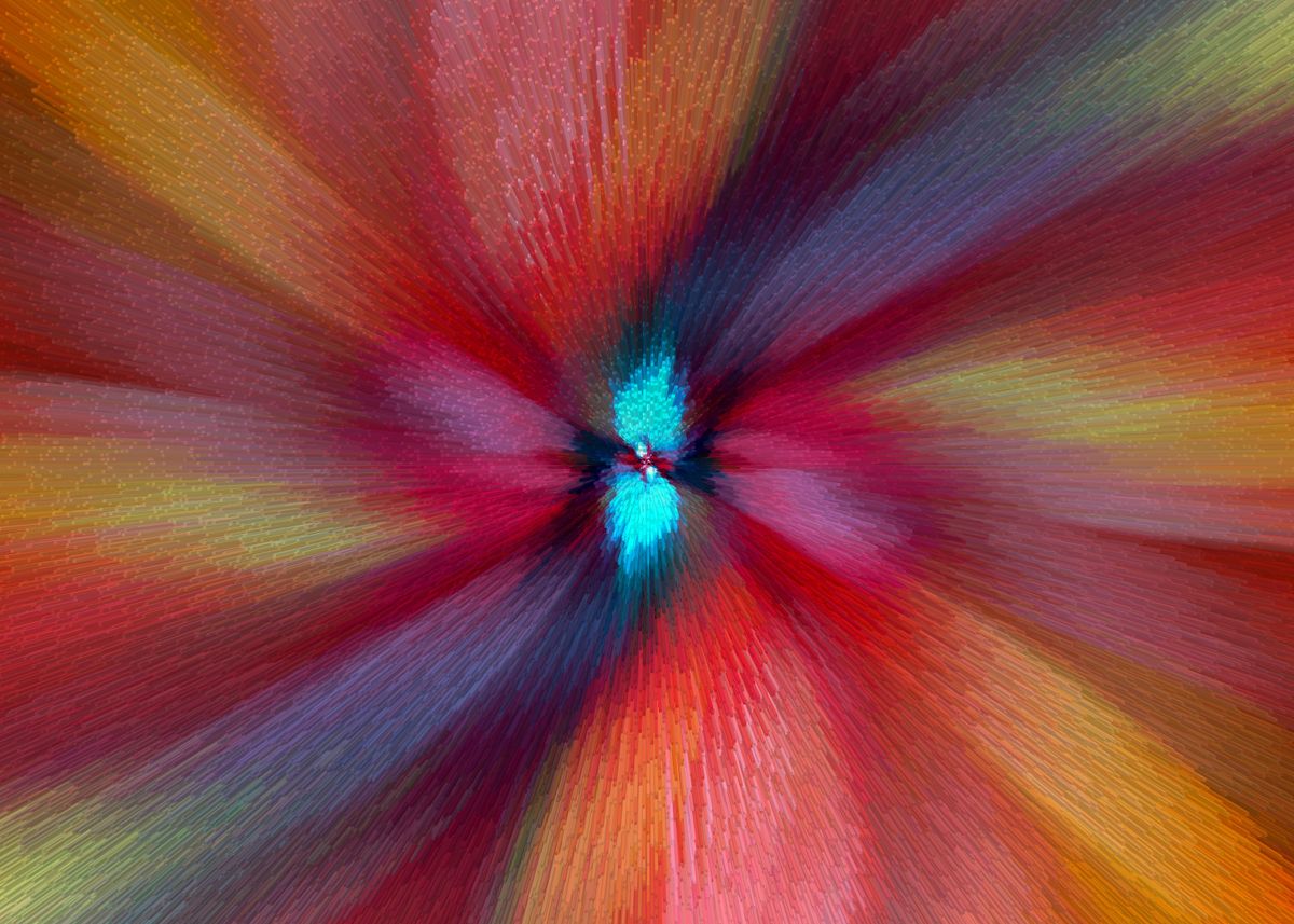 'Abstract Floral Rotation' Poster, picture, metal print, paint by ...