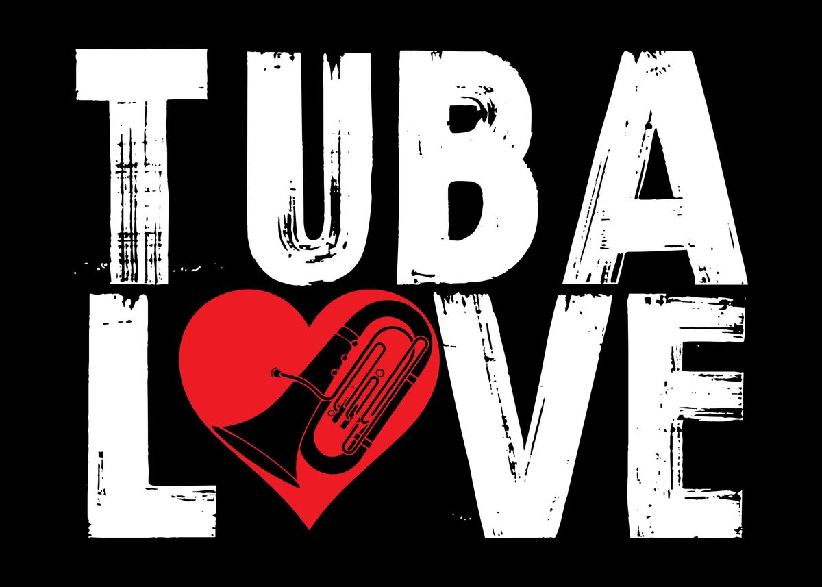 'Tuba Love Heart Student' Poster, picture, metal print, paint by ...