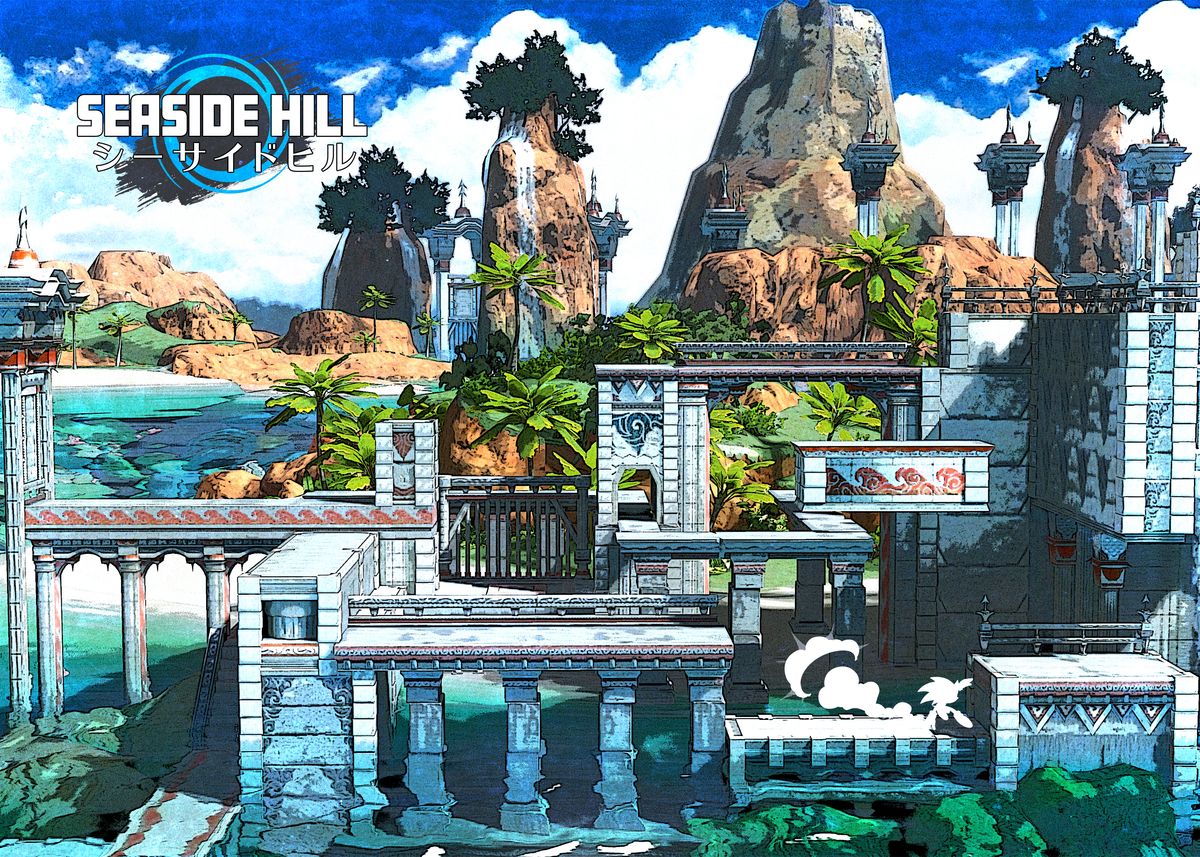 'Seaside Hill' Poster, picture, metal print, paint by Sonic the ...