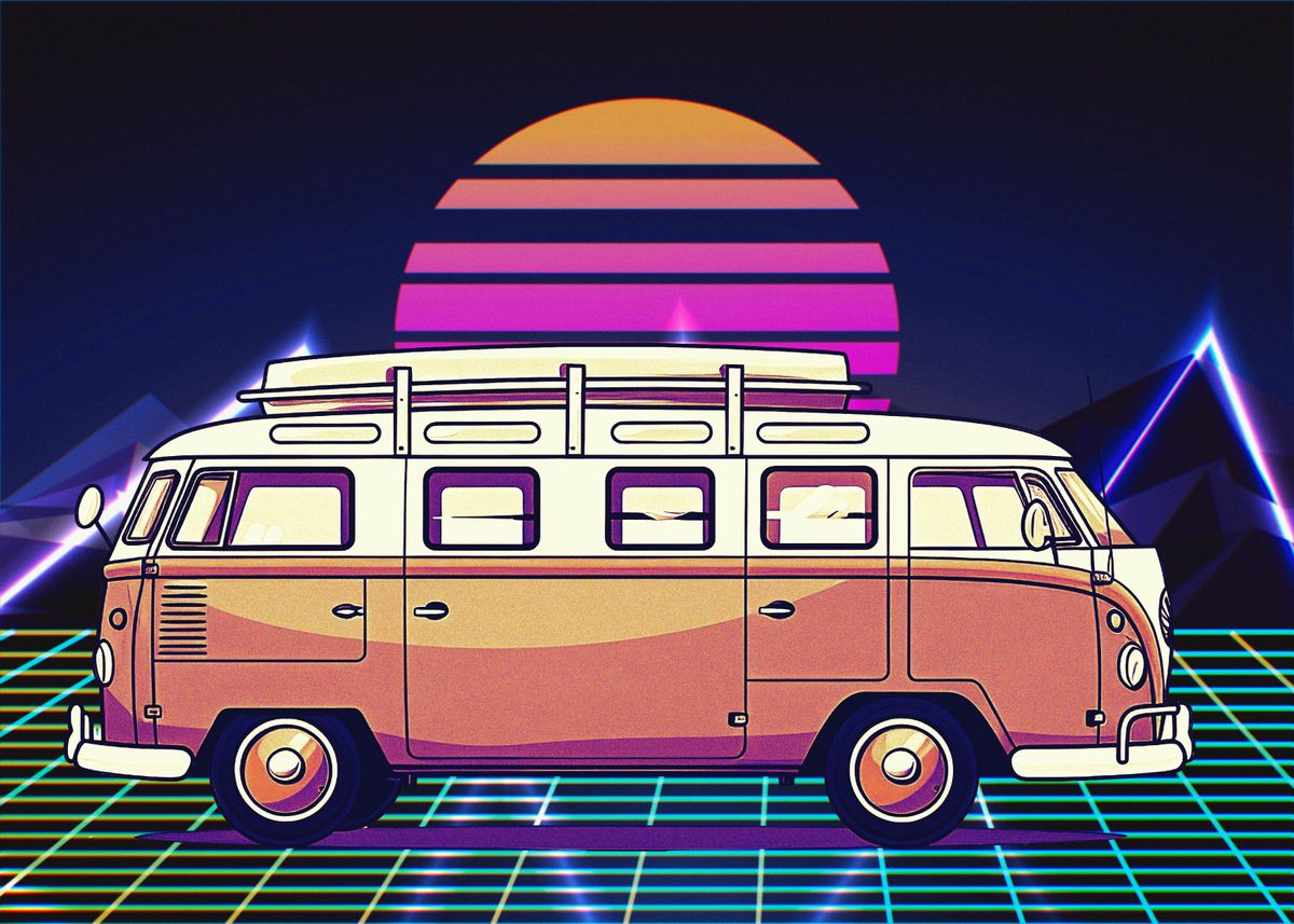 'Minivan Retro' Poster by Tovu Yovi Darmawan | Displate