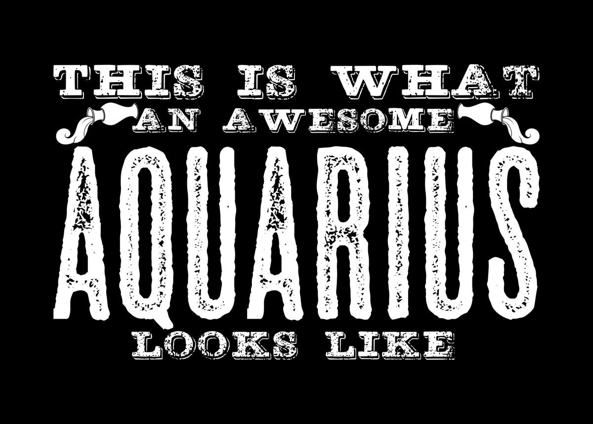 'Aquarius Joke Personality' Poster, picture, metal print, paint by ...