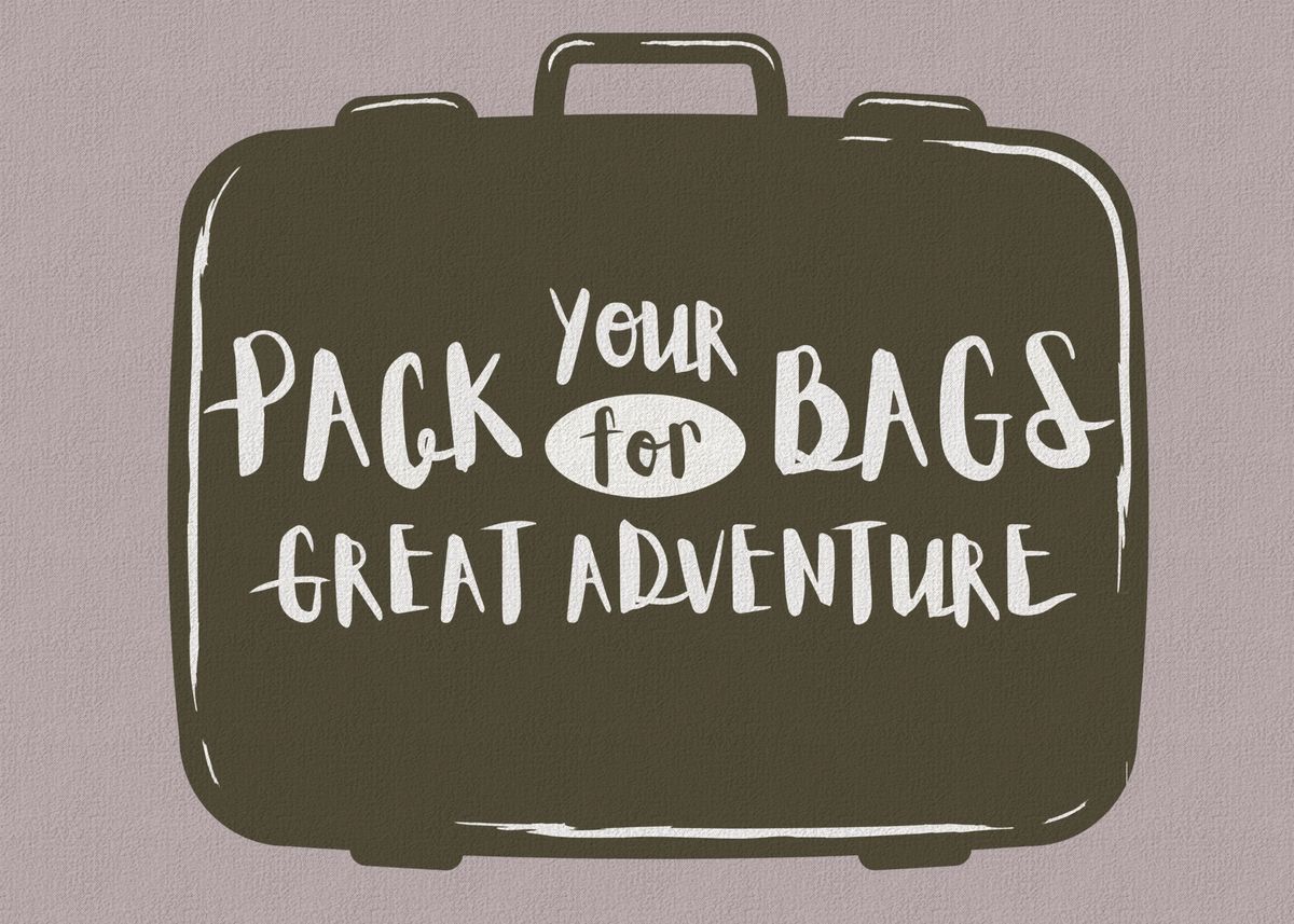 'Pack Your Bags' Poster, picture, metal print, paint by Tovu Yovi Darmawan | Displate