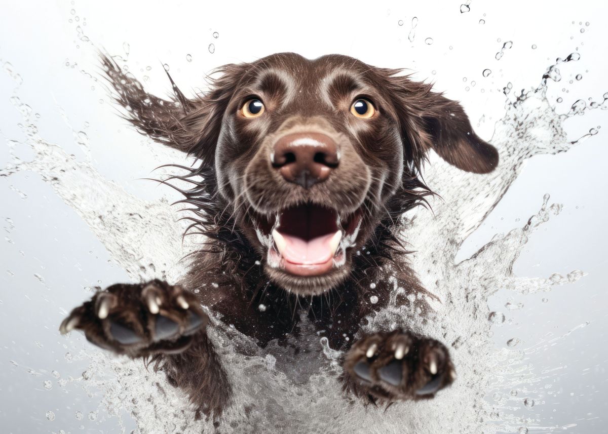 'Funny labrador' Poster, picture, metal print, paint by Nguyen Quoc ...