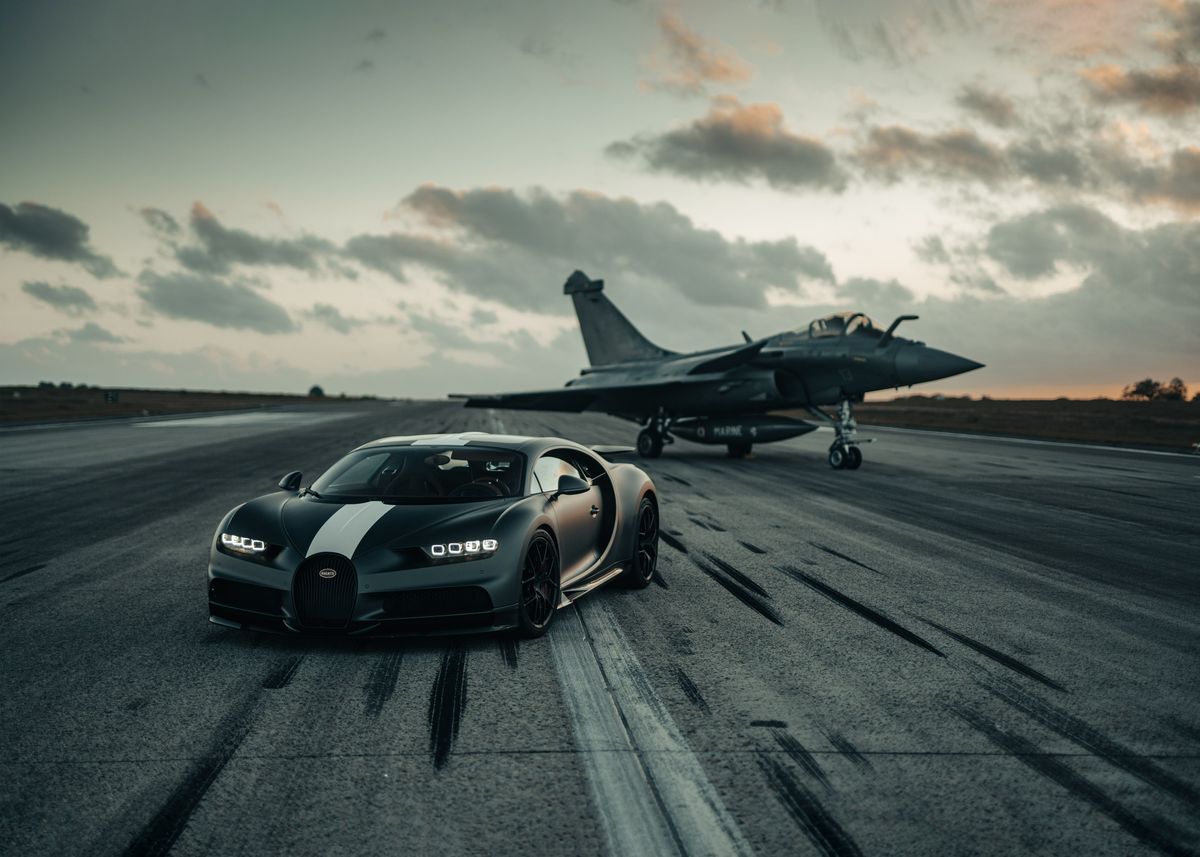 'Bugatti Chiron Marine Jet ' Poster, picture, metal print, paint by ...