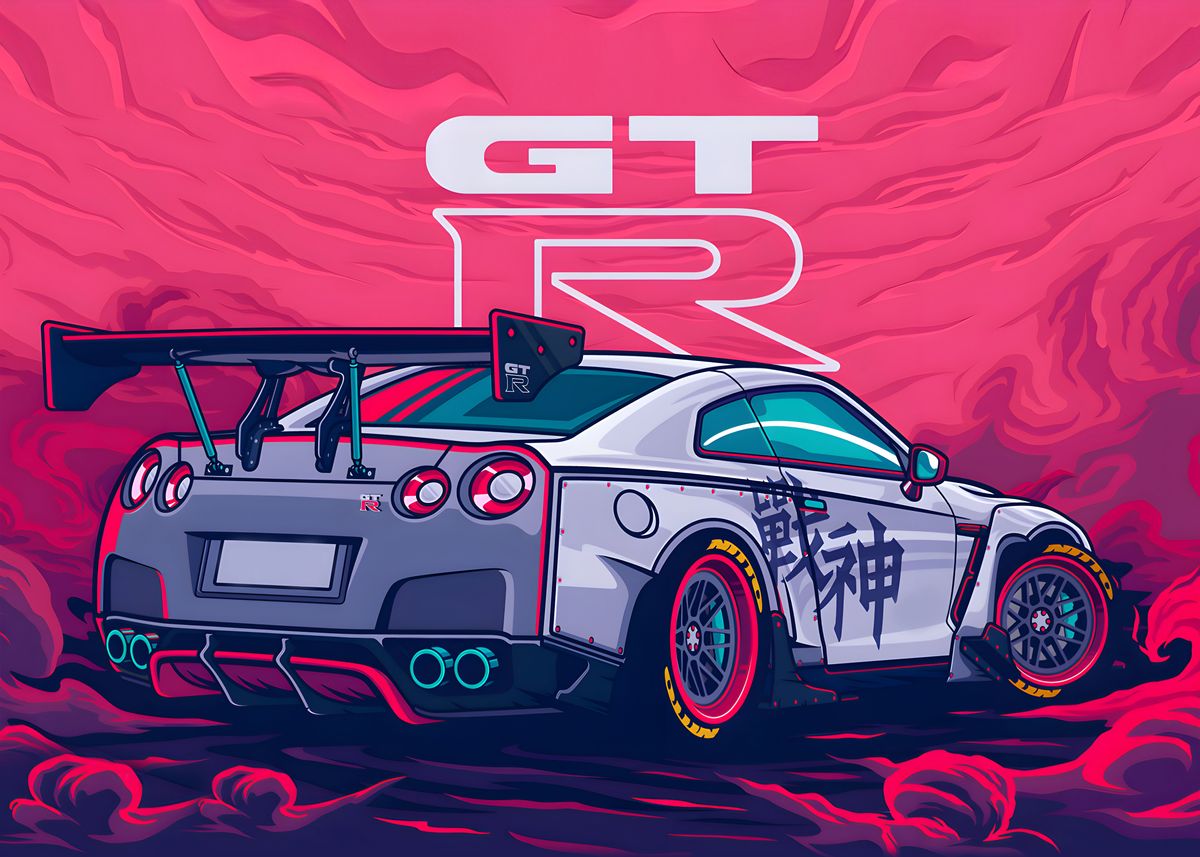 'NISSAN GTR R35' Poster, picture, metal print, paint by Osh Studio ...