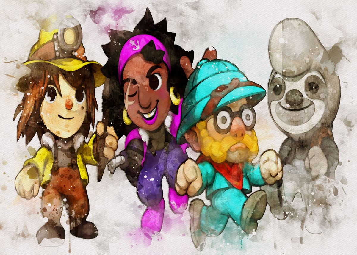 'Spelunky 2' Poster, picture, metal print, paint by MarcosHarris Studio | Displate