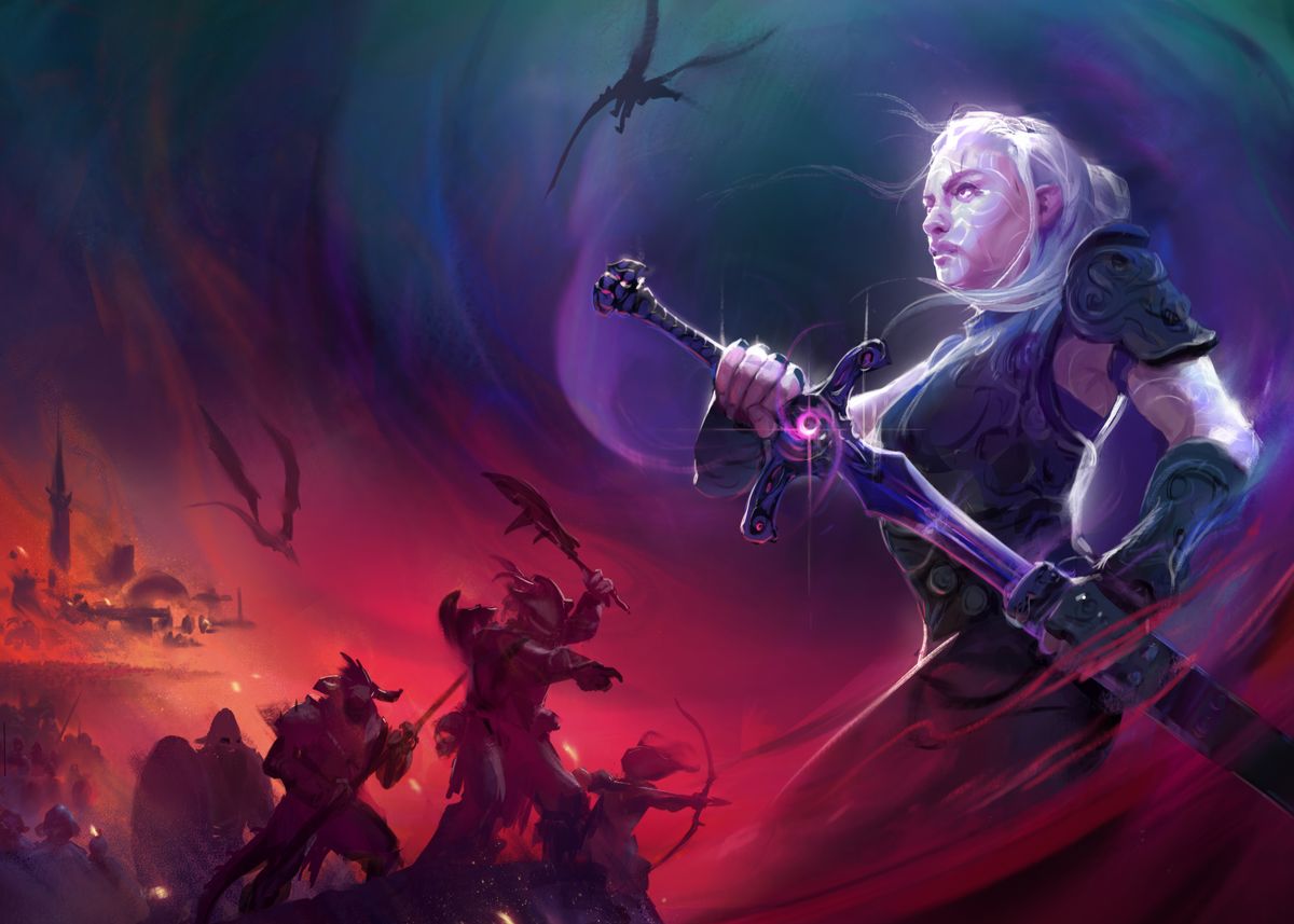 'Sword Landscape' Poster, picture, metal print, paint by Age of Wonders ...