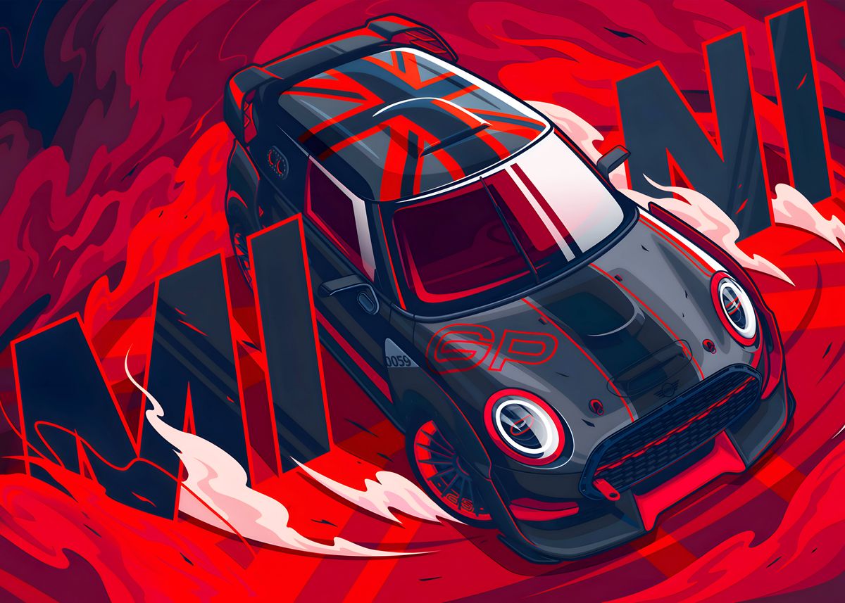 '2017 MINI JCW GP CONCEPT' Poster, picture, metal print, paint by Osh ...