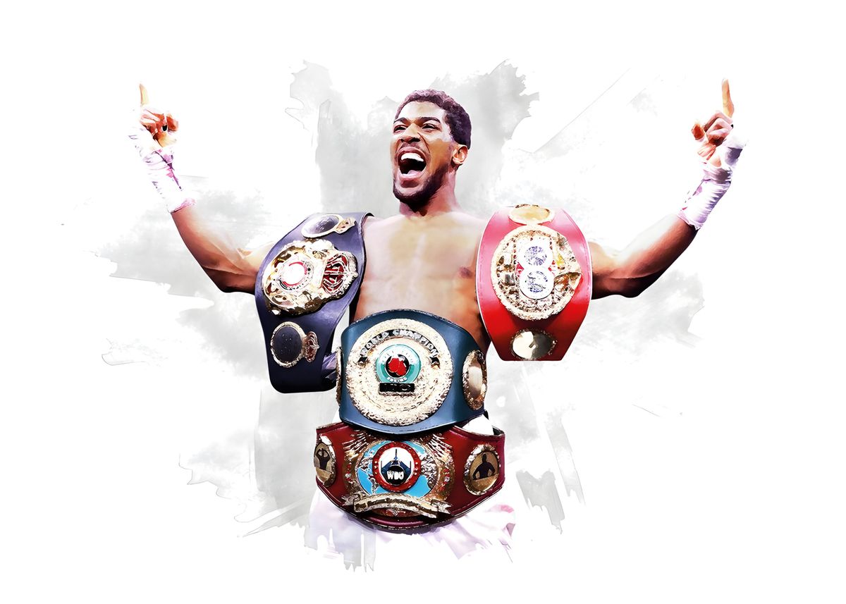 'Anthony Joshua' Poster, picture, metal print, paint by ...