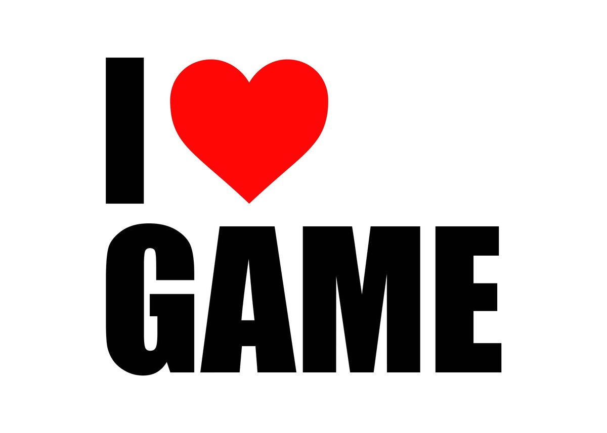 'I Love Game' Poster, picture, metal print, paint by Art Fundamentals ...