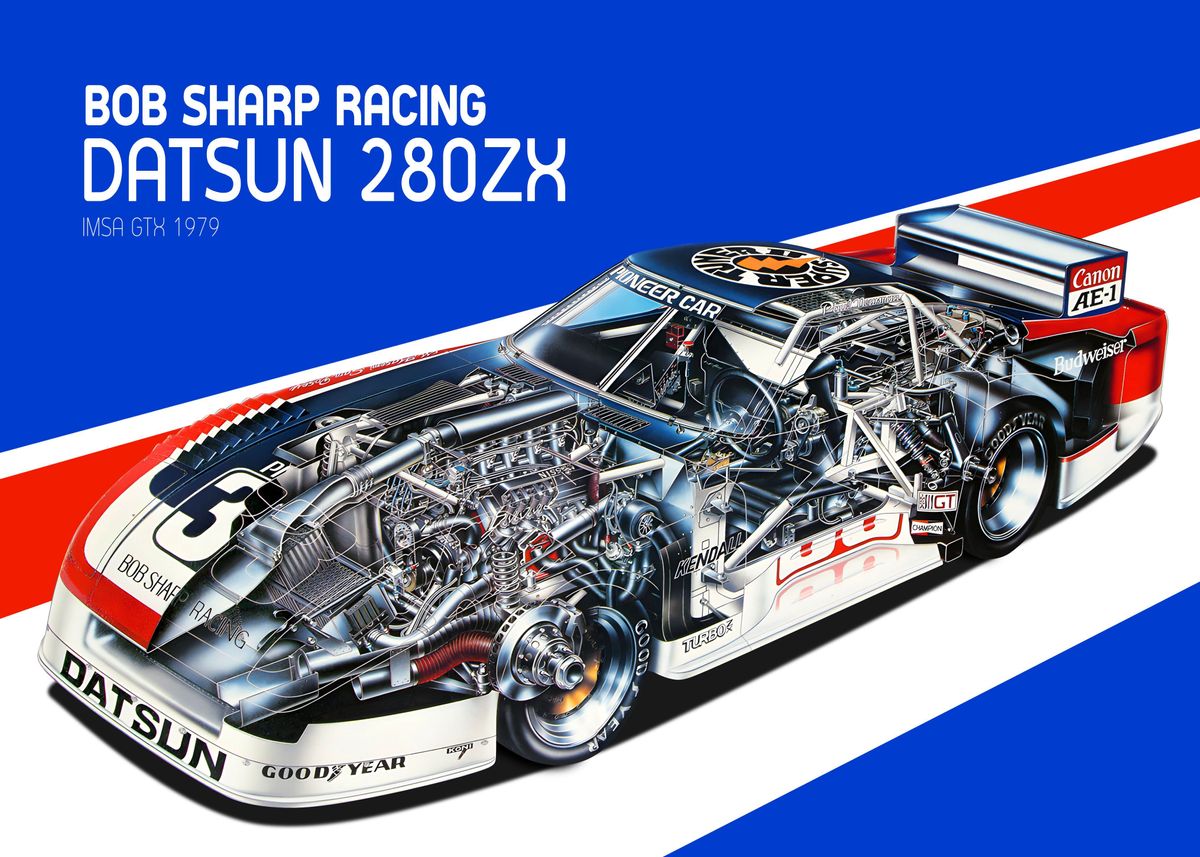 'American racing colors' Poster, picture, metal print, paint by Broken ...