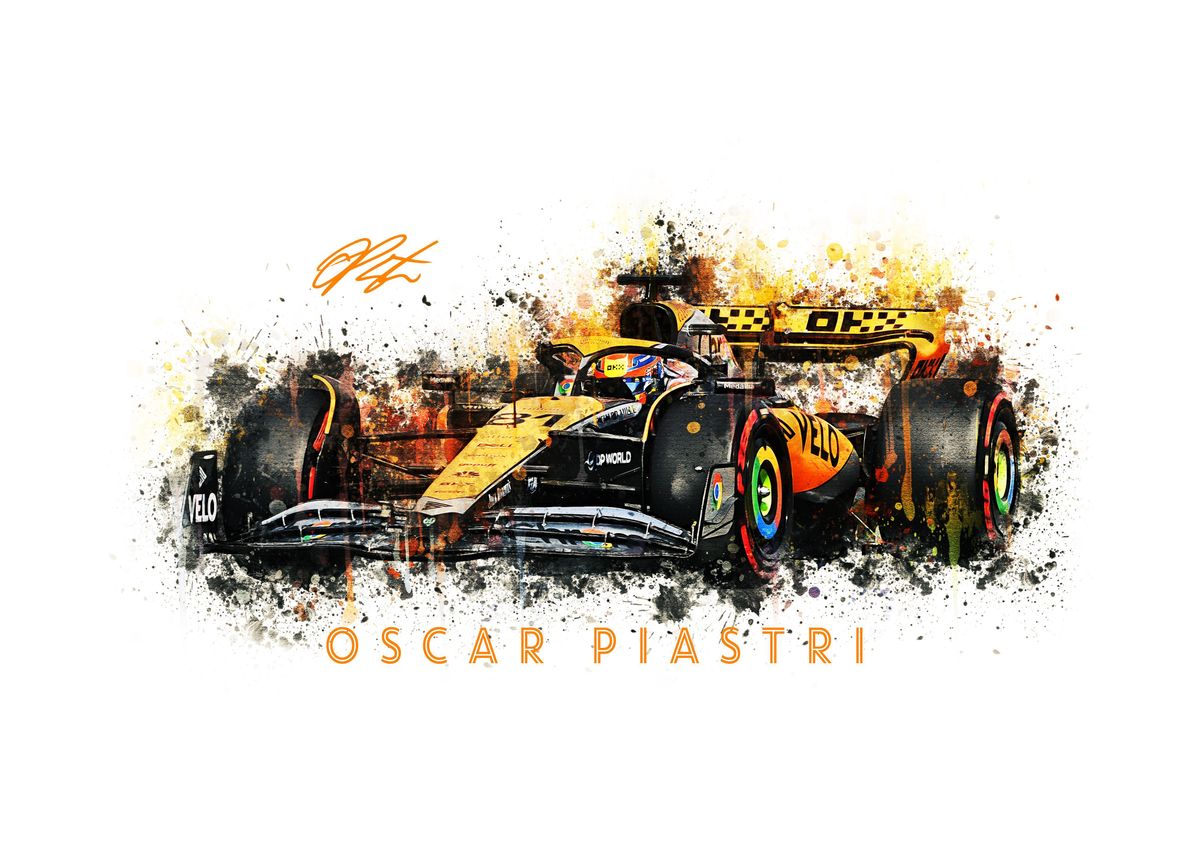 'Oscar PIASTRI' Poster by Brian John | Displate