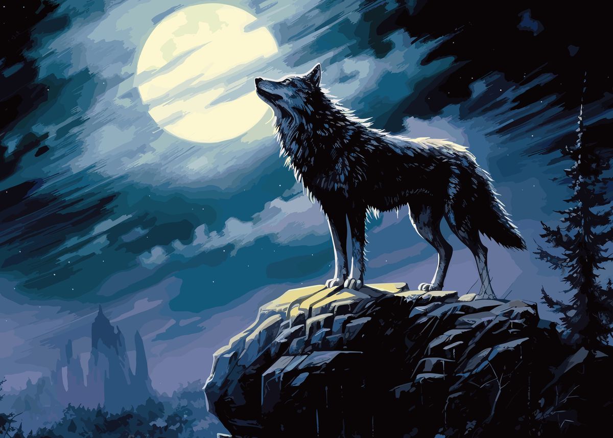 'White Wolf' Poster, picture, metal print, paint by Peter Parker | Displate