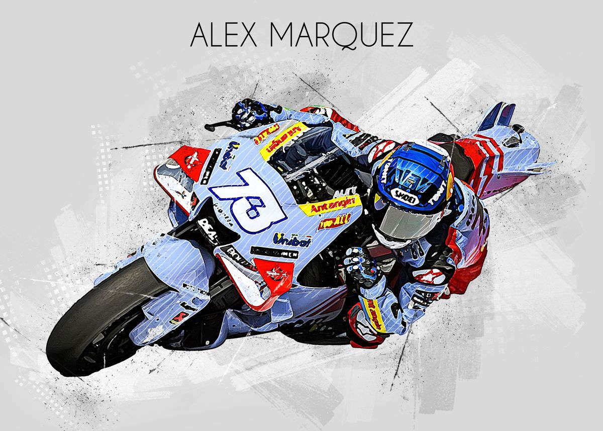 'Rider Alex Marquez' Poster, picture, metal print, paint by Benny ...
