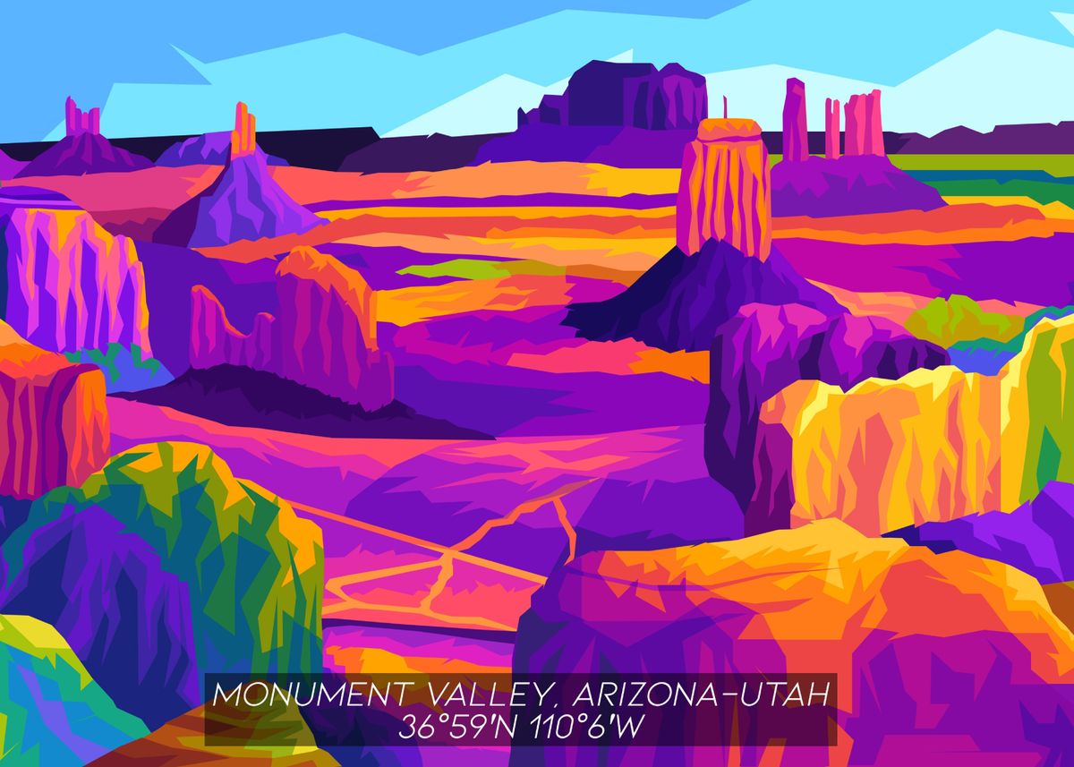 'Monument Valley Artwork' Poster by Rizky Irawan | Displate