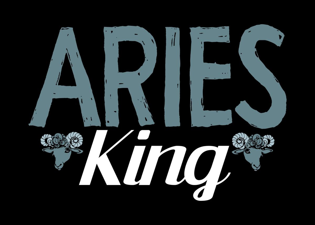 'Aries King Ram Sun Moon' Poster, picture, metal print, paint by ...