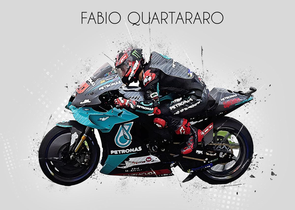 'Rider Fabio Quartararo' Poster, picture, metal print, paint by Benny ...