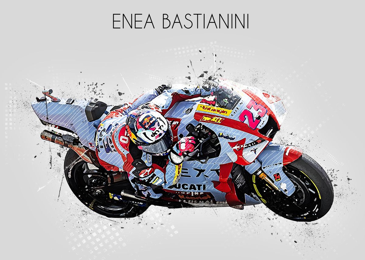 'Rider Enea Bastianini ' Poster, picture, metal print, paint by Benny ...