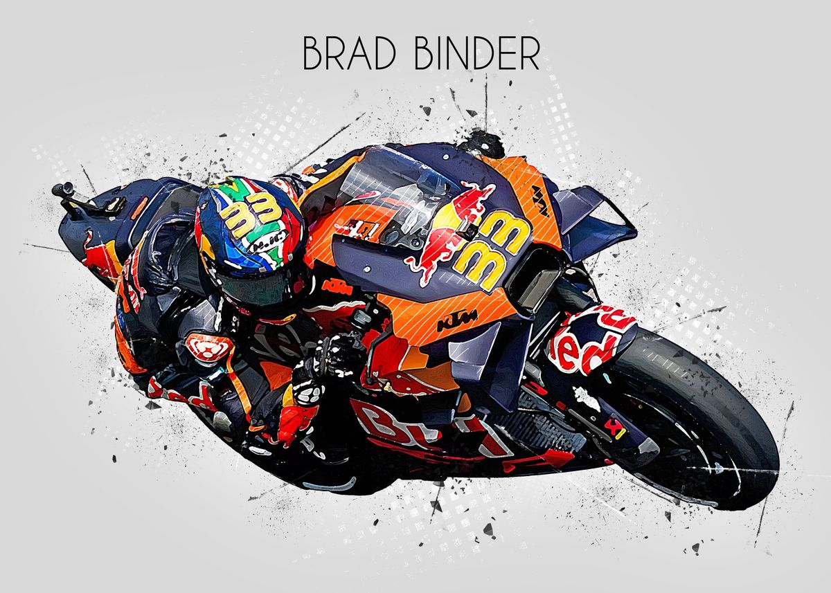 'Rider Brad Binder Poster ' Poster, picture, metal print, paint by ...