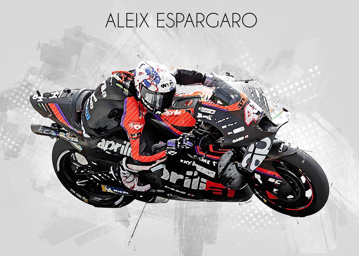 'Rider Aleix Espargaro ' Poster, picture, metal print, paint by Benny ...