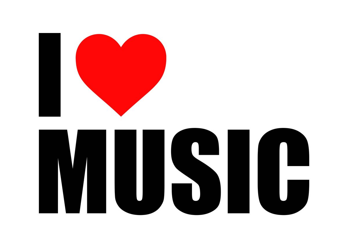 'I Love Music' Poster, picture, metal print, paint by Art Fundamentals ...