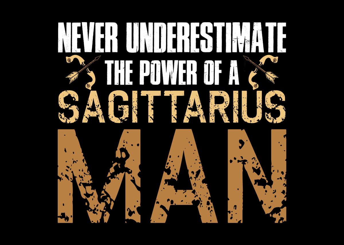 'Sagittarius Men Power Moon' Poster, picture, metal print, paint by ...