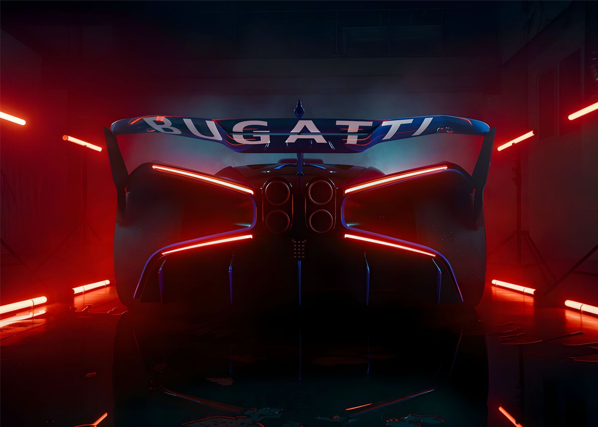 'BUGATTI BOLIDE X SHAPE' Poster, picture, metal print, paint by Nex ...