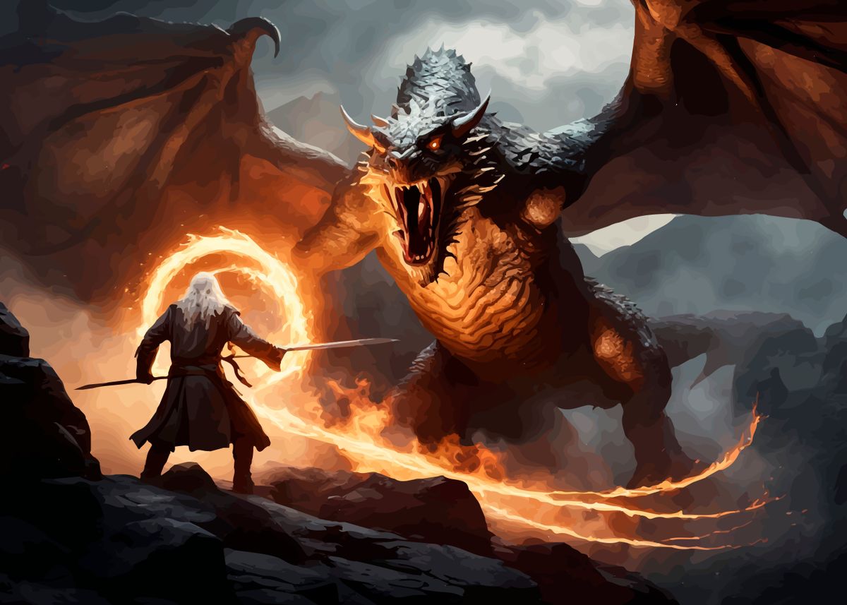 'EPIC MEDIEVAL BATTLE ' Poster, picture, metal print, paint by Osvaldo ...