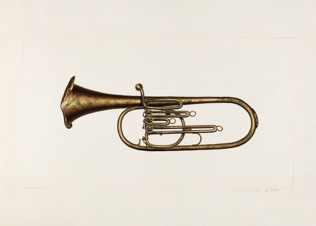 'Baritone Horn' Poster, picture, metal print, paint by anamaria tudor ...