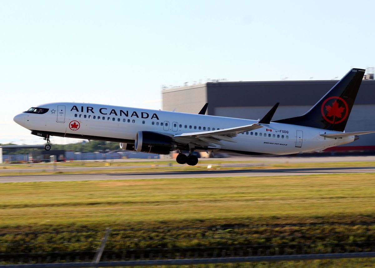 'Air Canada Beoing 737 Max' Poster, picture, metal print, paint by Tony ...