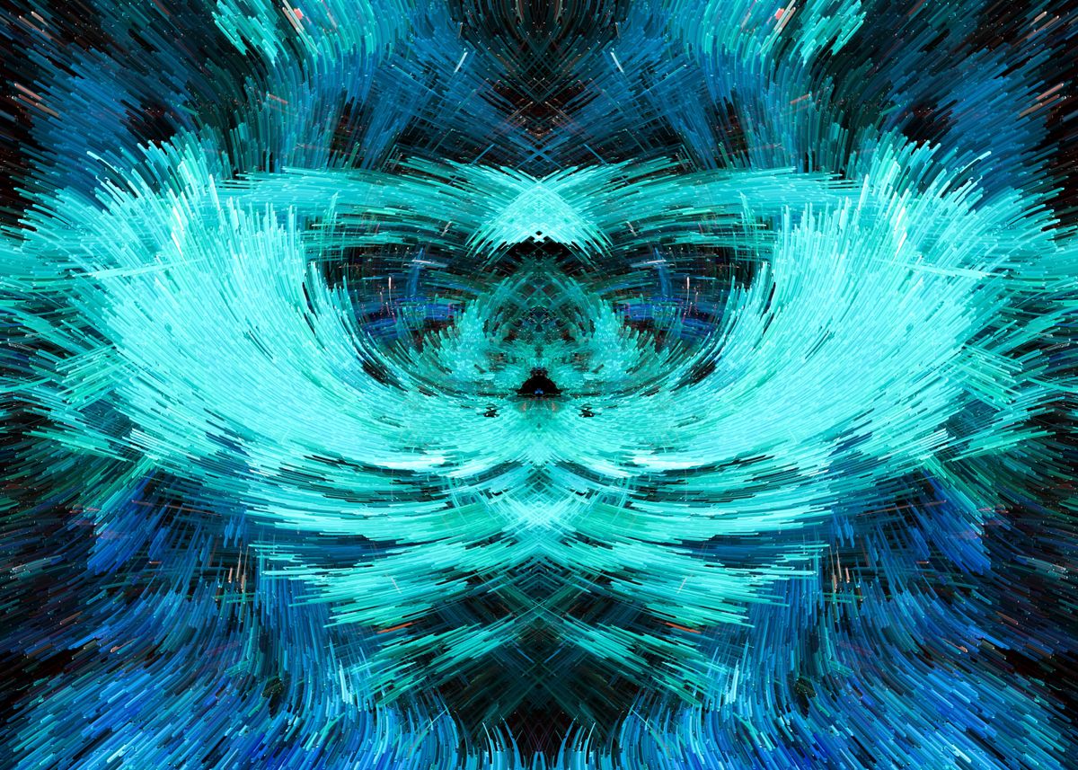 'abstract monster enemy' Poster, picture, metal print, paint by ...