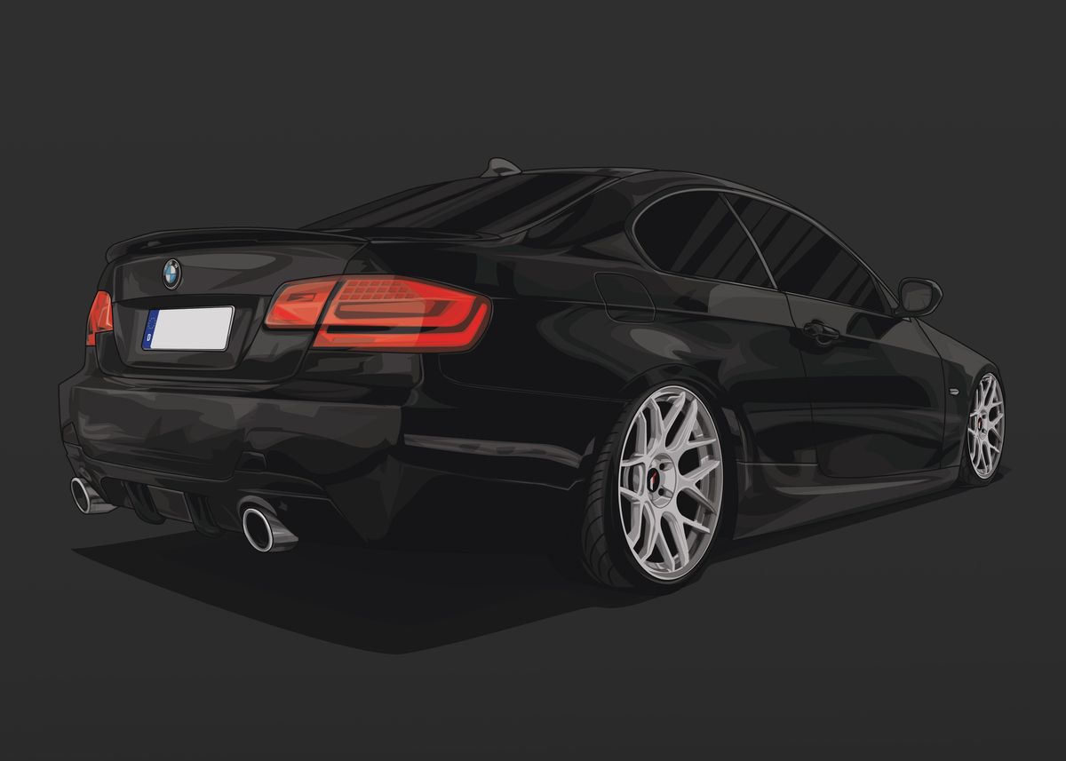 'BMW E92 335i 3 Series' Poster by POWERDRAWINGS | Displate