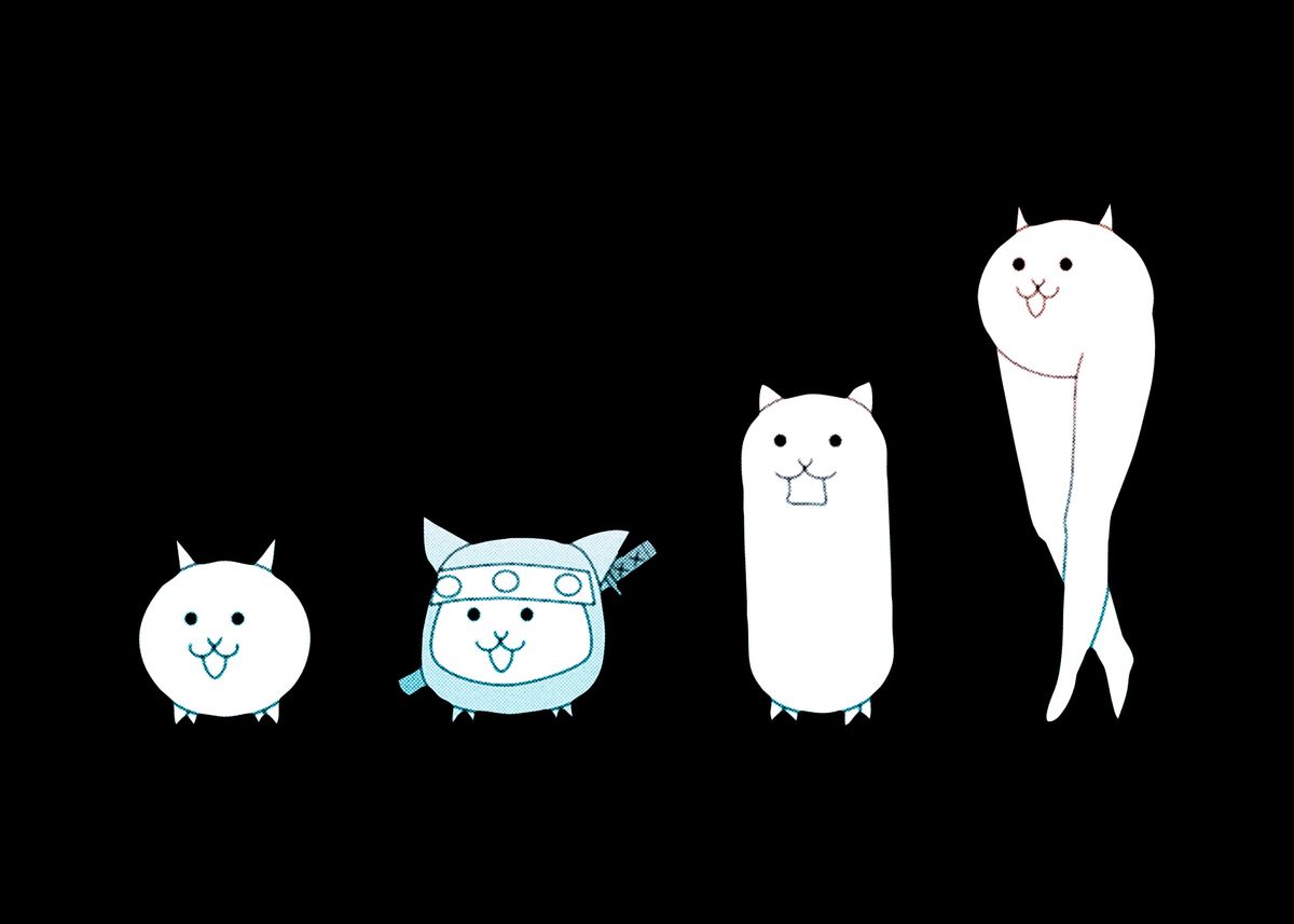 'battle cats' Poster, picture, metal print, paint by rick mindey | Displate