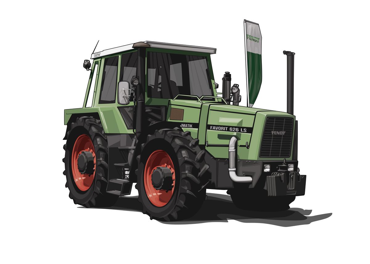 'Fendt Favorit 626 LS' Poster by POWERDRAWINGS | Displate