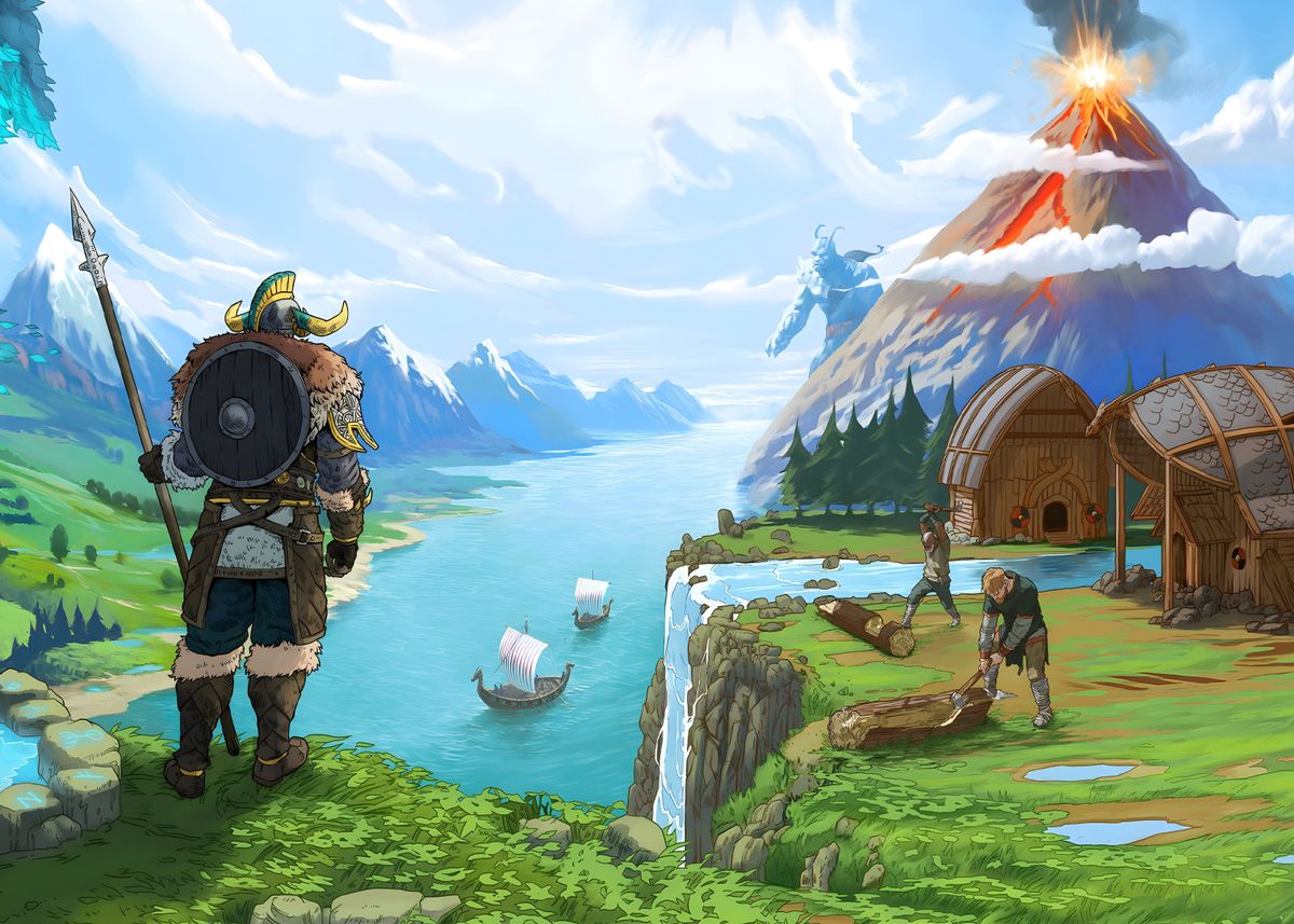 'Tribes of Midgard god war' Poster, picture, metal print, paint by ...