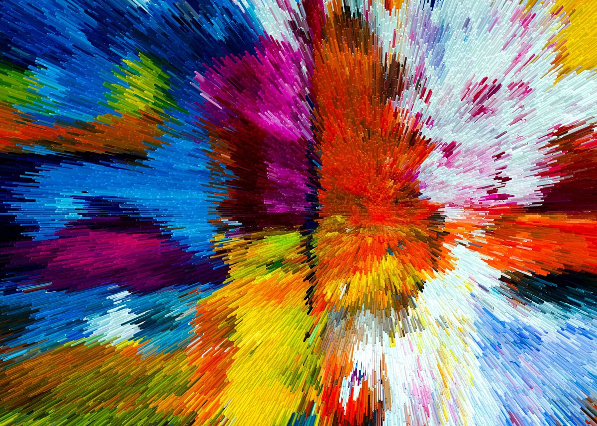 'Abstract Extruded Painting' Poster, picture, metal print, paint by ...