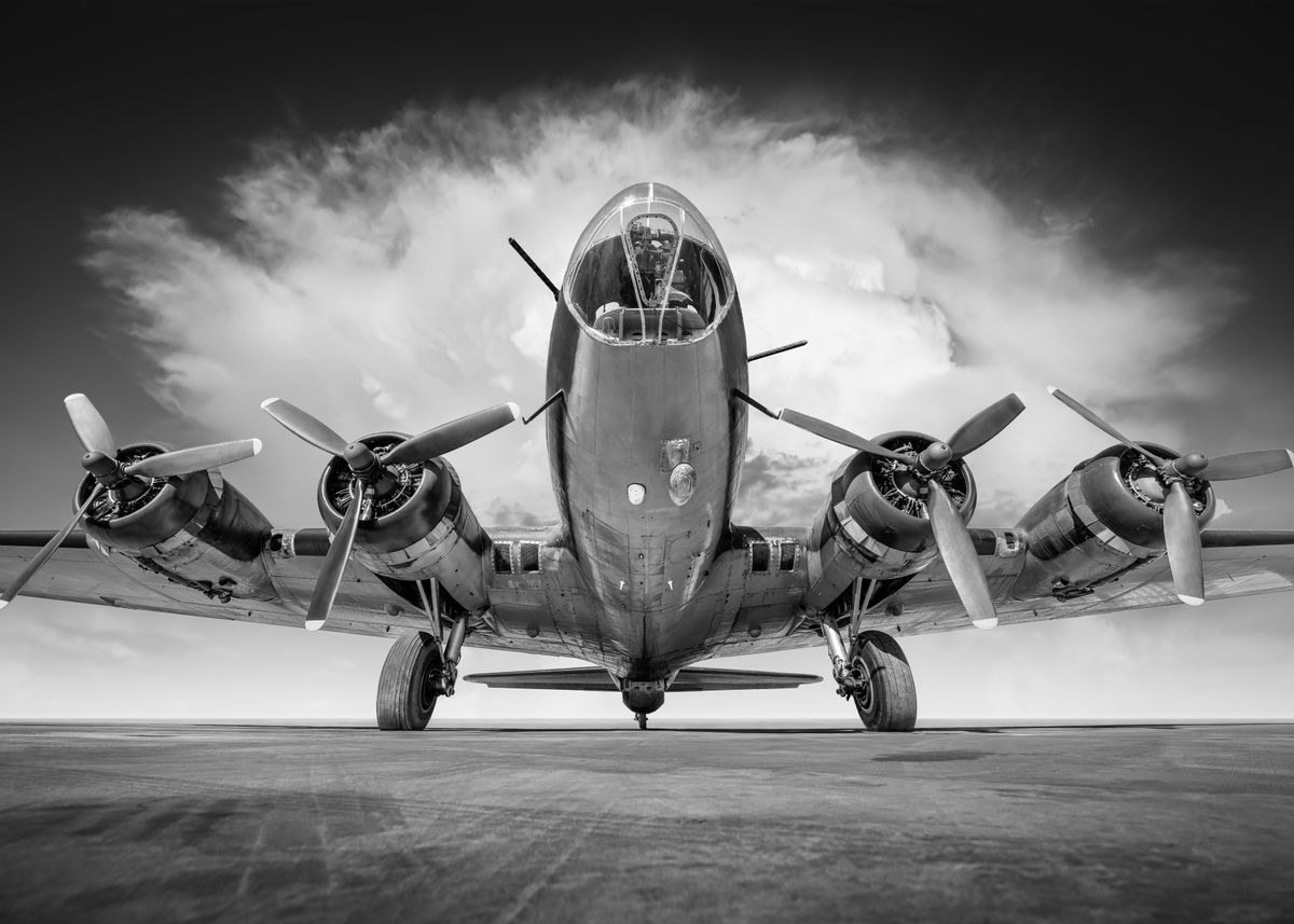 'B17 bomber' Poster, picture, metal print, paint by Frank Peters | Displate